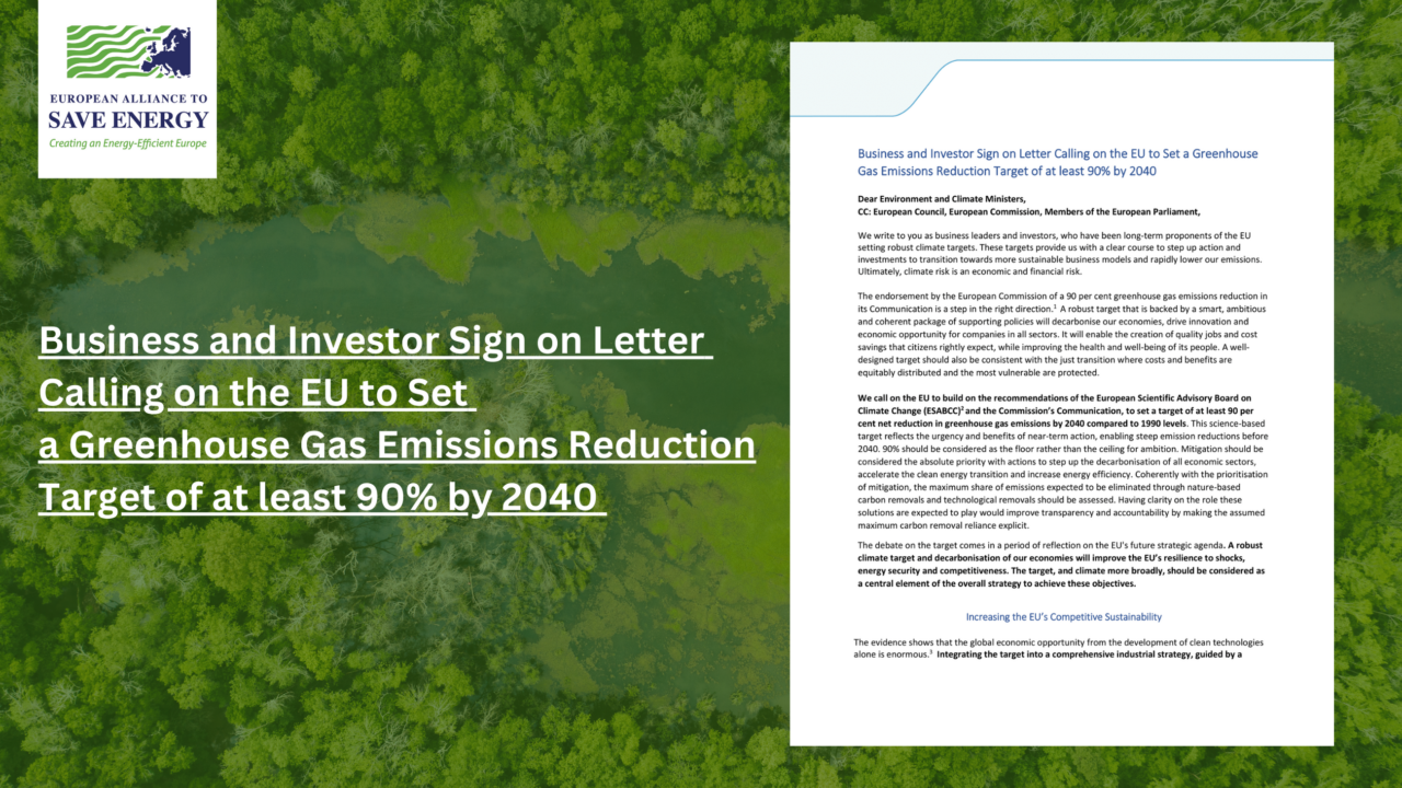EU-ASE co-signs Letter Calling on the EU to Set a Greenhouse Gas ...
