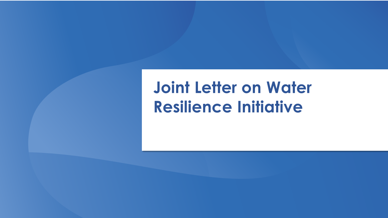 Joint Letter on Water Resilience Initiative - EU-ASE